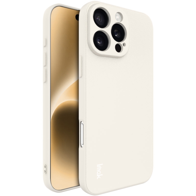 IMAK TPU Deksel for iPhone 16 Pro hvit | Mobildeksel.no Kjøp billig deksel på nett